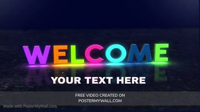Modèle WELCOME VIDEO | PosterMyWall