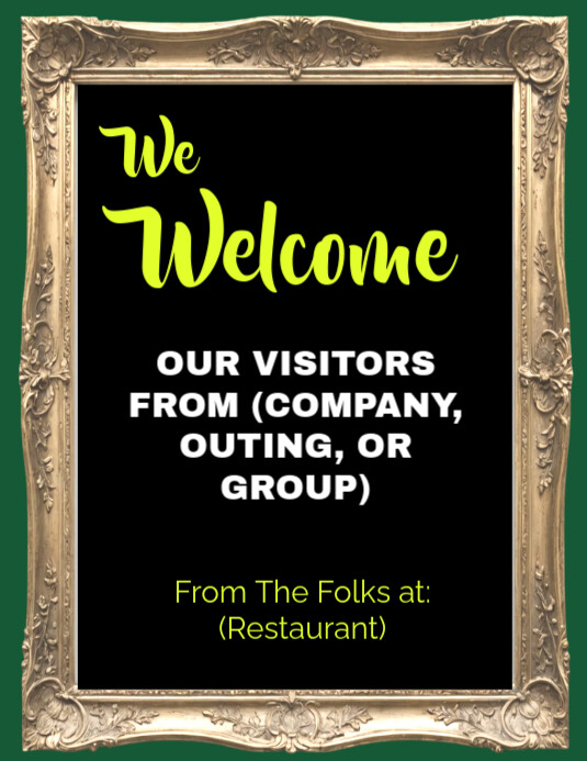 Copy of Welcome Visitors | PosterMyWall