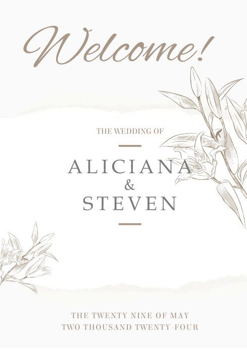 Welcome Wedding Design Template | PosterMyWall