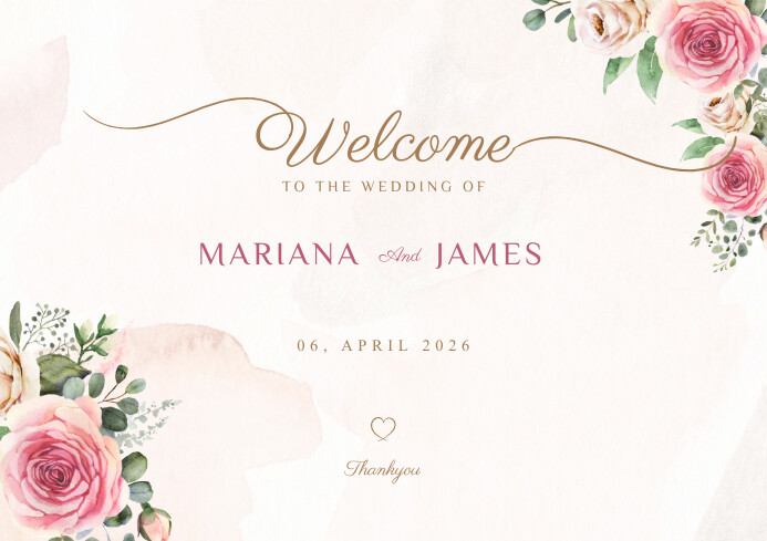 Welcome Wedding Sign Template | PosterMyWall