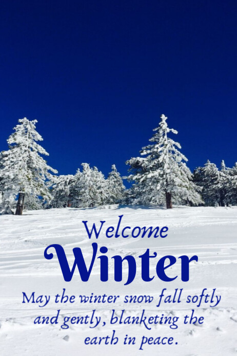 Welcome Winter 2025 Template | PosterMyWall