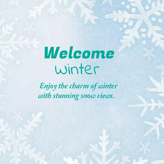 Welcome winter Template | PosterMyWall