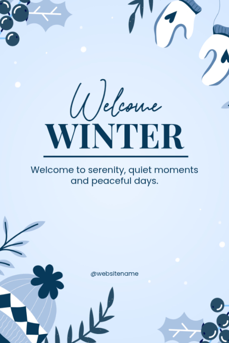 Welcome winter Template | PosterMyWall