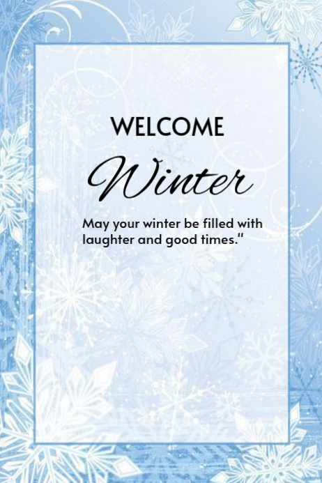 Modèle Welcome winter | PosterMyWall