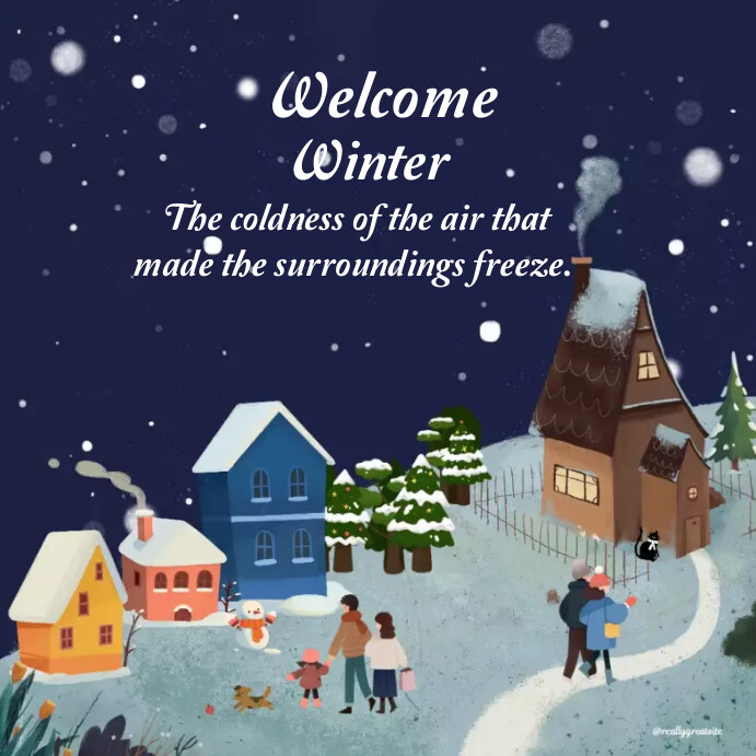 Welcome winter Template | PosterMyWall