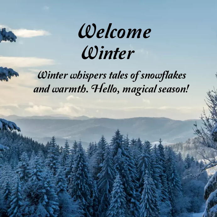 Welcome winter Template | PosterMyWall