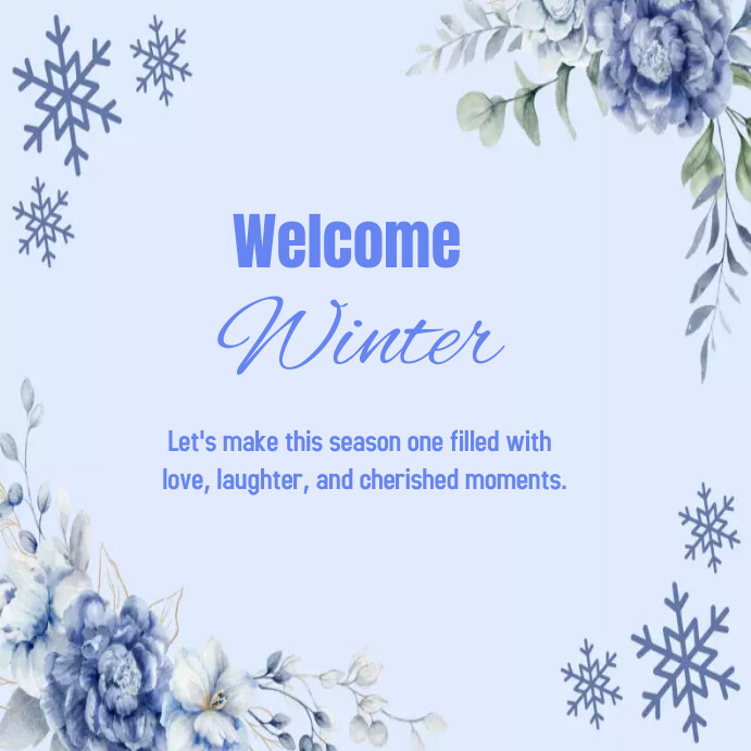 Welcome winter Template | PosterMyWall