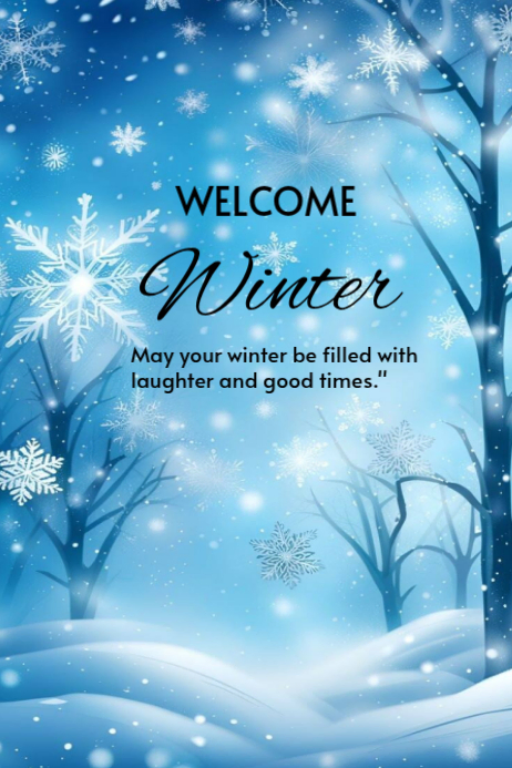 Plantilla de Welcome winter | PosterMyWall