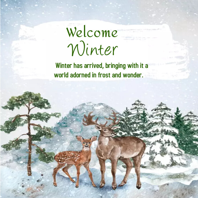 Welcome winter Template | PosterMyWall