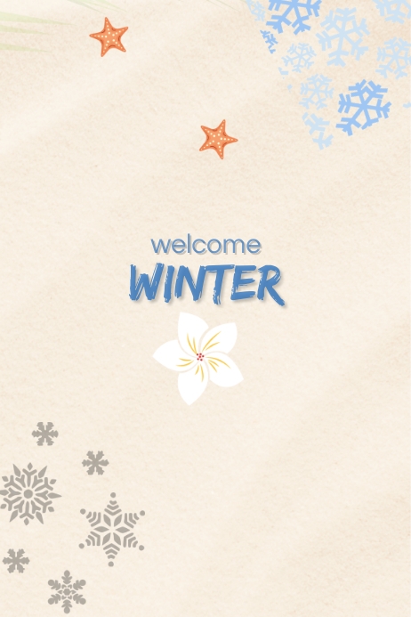 Plantilla de Welcome Winter | PosterMyWall
