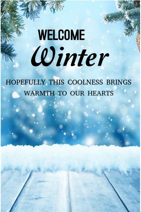 Welcome winter Template | PosterMyWall