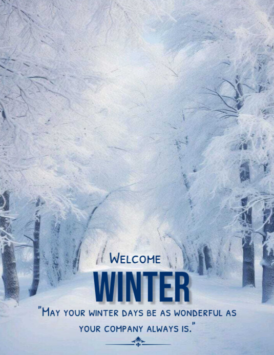Welcome Winter Flyer Template 2025 | PosterMyWall