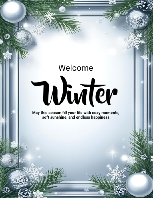 Welcome Winter Flyer Template. | PosterMyWall
