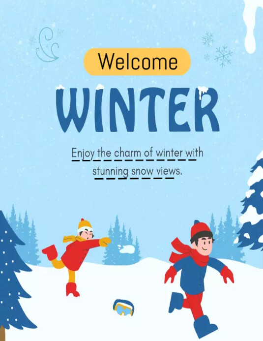 Welcome winter instagram post 2023 Template | PosterMyWall