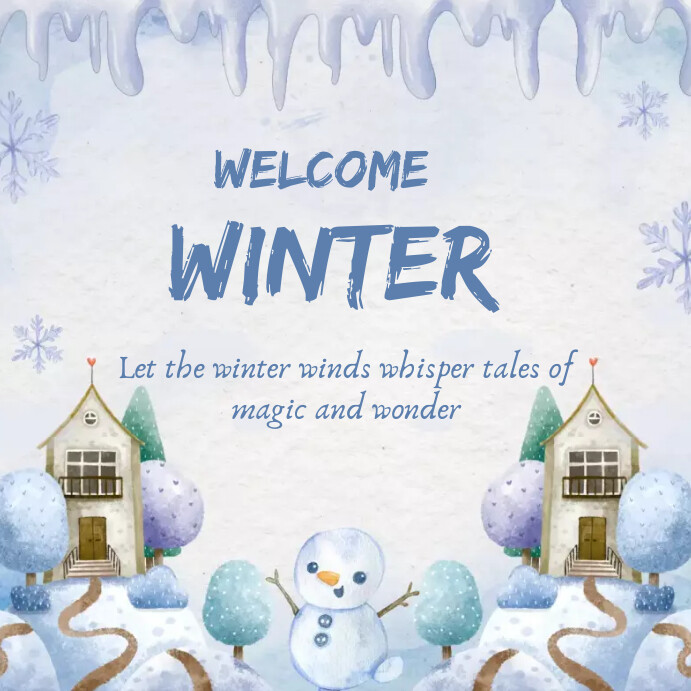 Welcome Winter Instagram Post Template | PosterMyWall