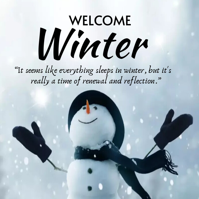 Welcome Winter Instagram Post Template | PosterMyWall
