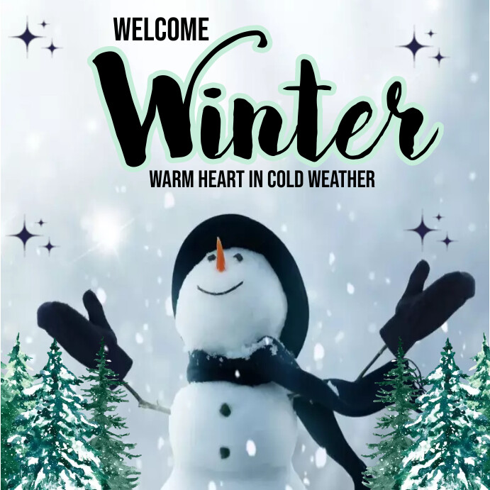 WELCOME WINTER INSTAGRAM POST Template | PosterMyWall