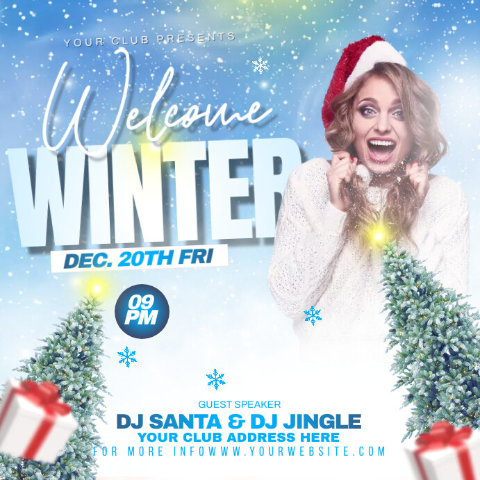WELCOME WINTER PARTY FLYER Template | PosterMyWall