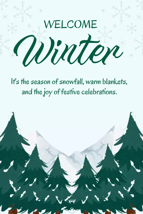 Welcome Winter Poster Design Template | PosterMyWall