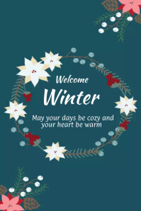 Welcome Winter Poster Design Template | PosterMyWall