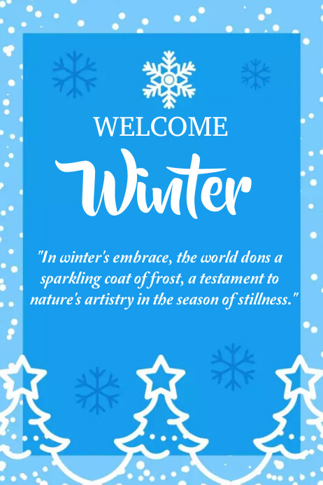 Plantilla de Welcome Winter Poster Design | PosterMyWall