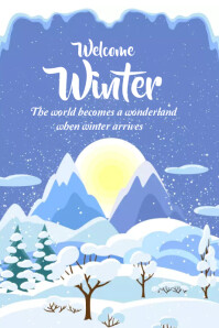 Welcome Winter Poster Design Template | PosterMyWall
