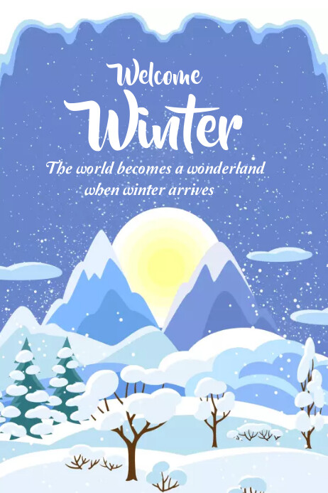 Plantilla de Welcome Winter Poster Design | PosterMyWall