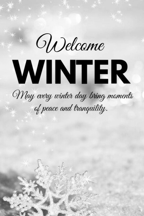 Copy of Welcome winter poster | PosterMyWall