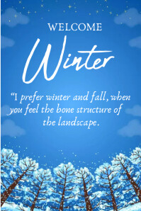 Welcome Winter Poster Design Template | PosterMyWall