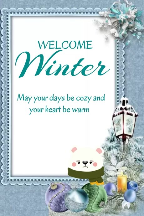 Welcome Winter Poster Design Template | PosterMyWall
