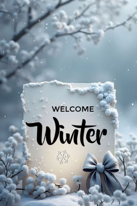 Welcome winter snow Forest Poster Template | PosterMyWall