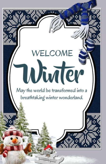 Welcome winter template 2024 | PosterMyWall