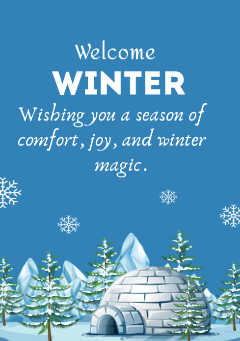 Welcome Winter Template 2024 | PosterMyWall