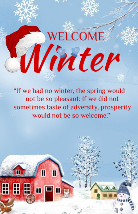 Welcome Winter Template 2024 | PosterMyWall