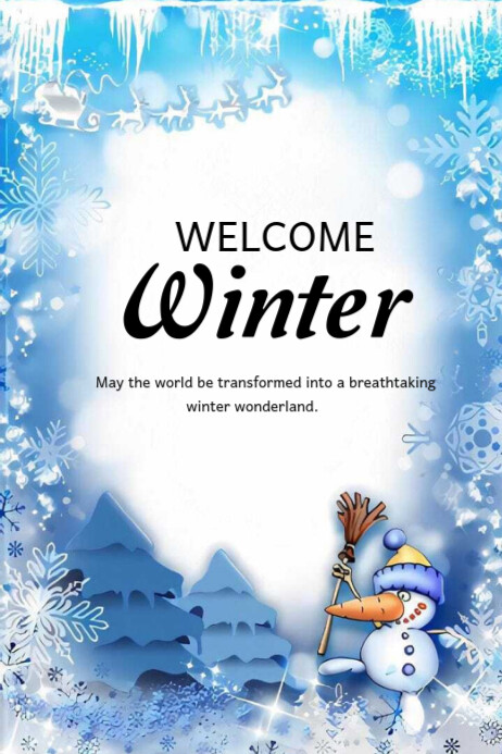 Welcome Winter Template 2024 | PosterMyWall