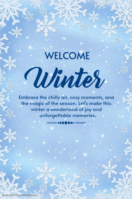 Welcome winter template 2024 | PosterMyWall