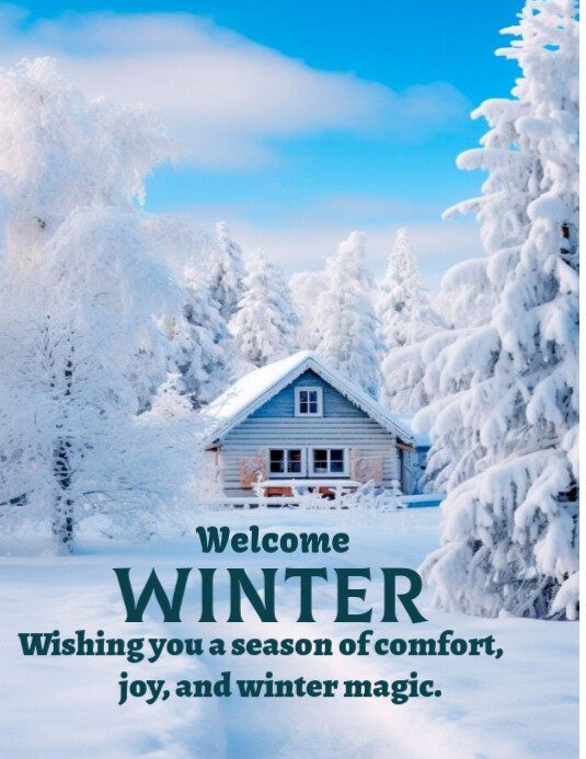 Welcome Winter Template 2024 | PosterMyWall