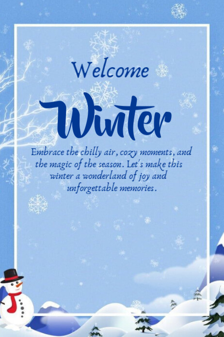 Welcome winter template 2024 | PosterMyWall