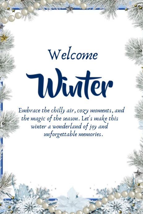 Welcome winter template 2024 | PosterMyWall