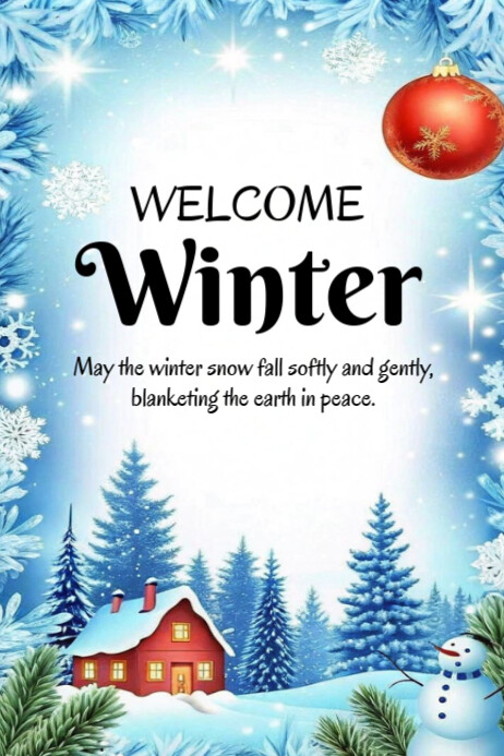 Welcome Winter Template 2024 | PosterMyWall