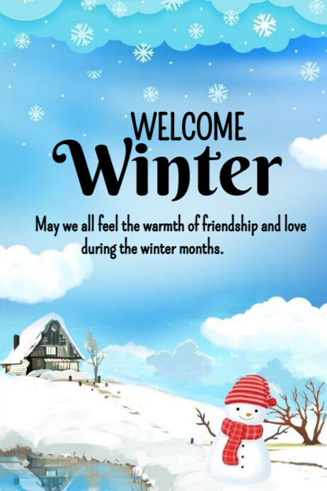 Welcome Winter Template 2024 | PosterMyWall