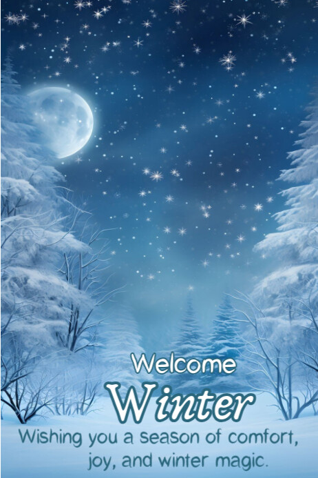 Welcome Winter Template 2024 | PosterMyWall