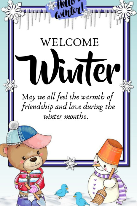 Welcome Winter Template 2024 | PosterMyWall