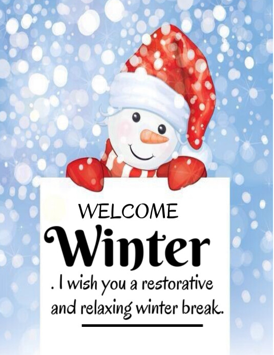 Welcome Winter Template 2024 | PosterMyWall