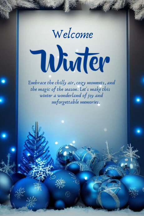 Welcome winter template 2024 | PosterMyWall