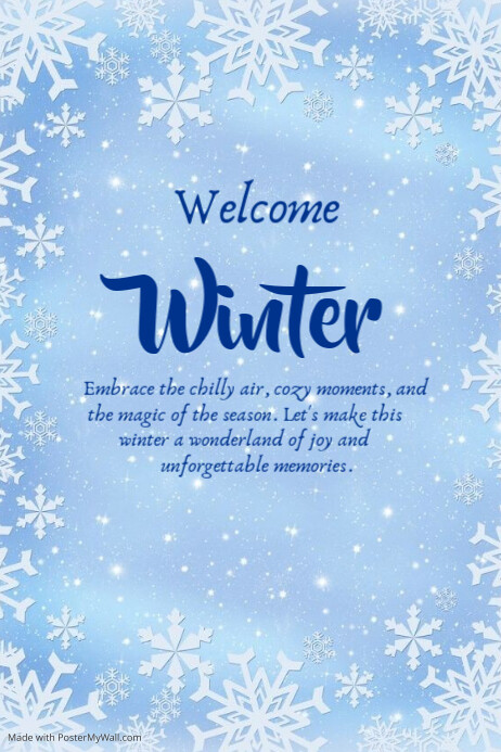 Welcome winter template 2024 | PosterMyWall