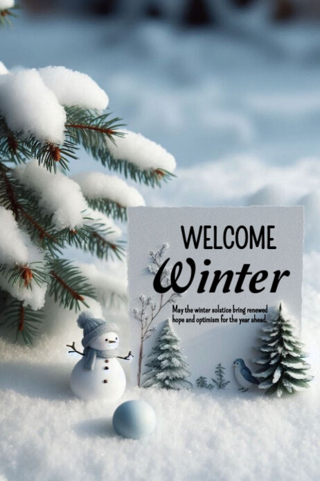 Welcome Winter Template 2024 | PosterMyWall