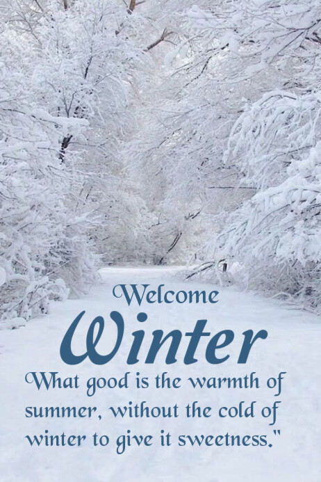 Welcome Winter Template 2025 | PosterMyWall