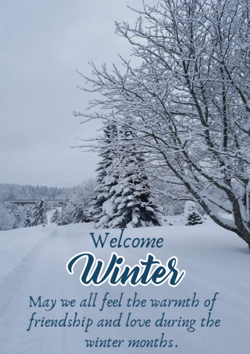 Welcome Winter Template 2025 | PosterMyWall
