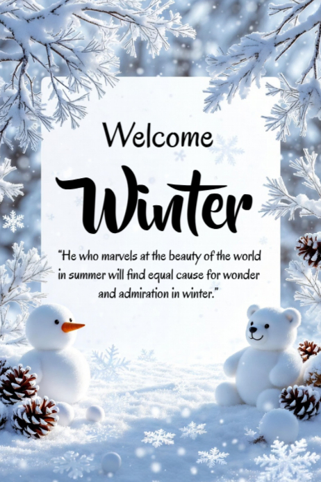 Welcome winter template 2025 | PosterMyWall
